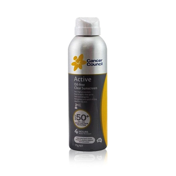 CANCER COUNCIL - Active Oil-Free Clear Sunscreen Spray SPF50+– Escapade ...